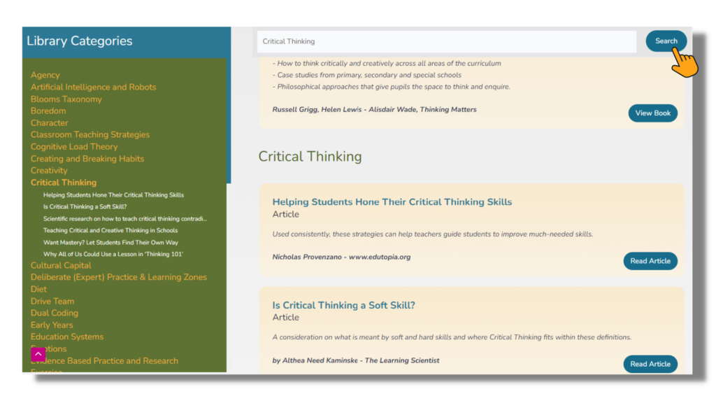 Thinking Matters The Thinking Library